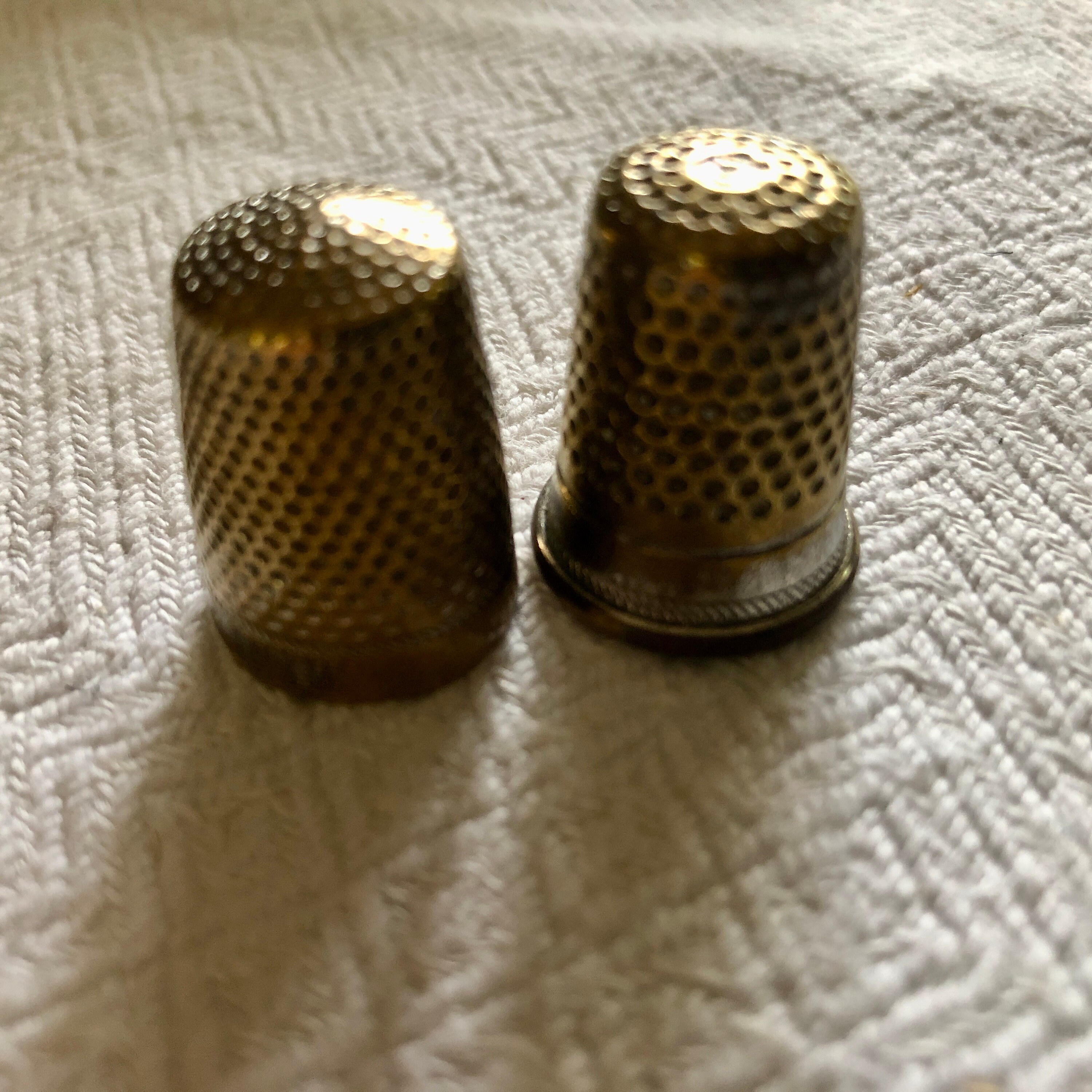 Vintage Brass Thimbles Sewing Collection Fleamarketbuzz - Etsy
