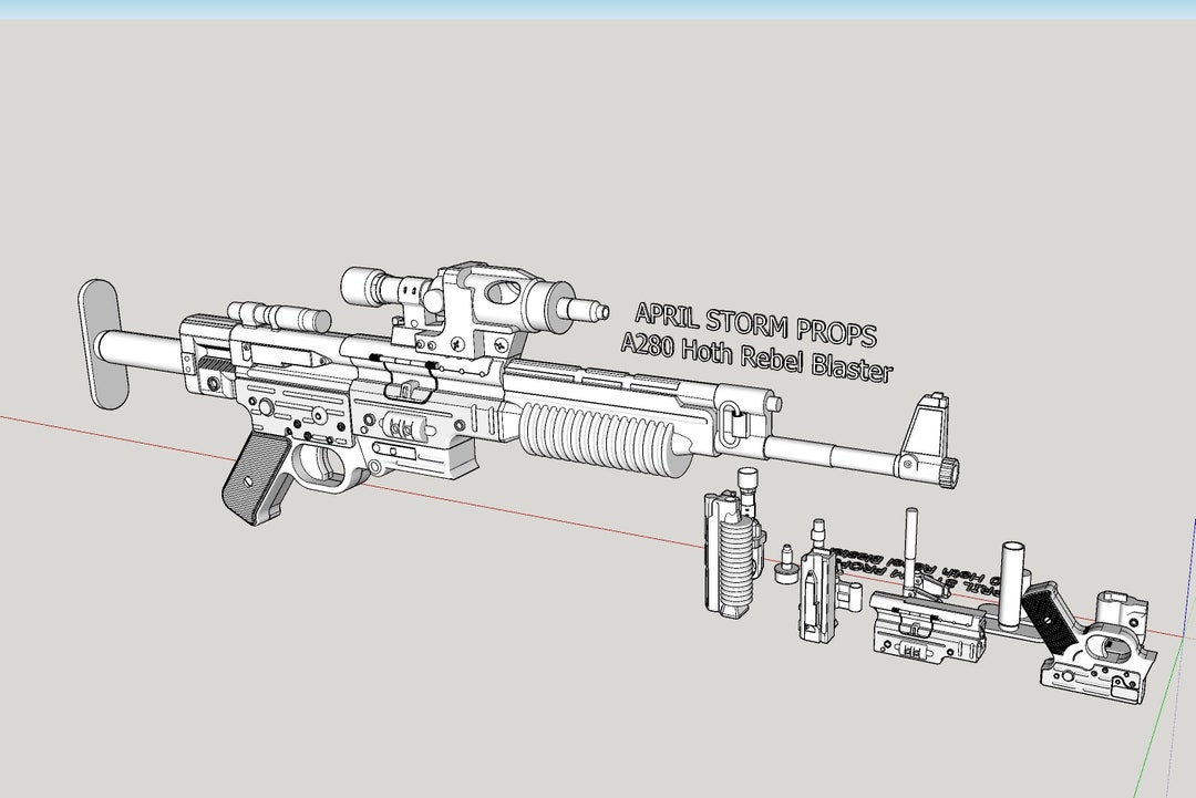 A280 Hoth Rebel Blaster From Star Wars the Empire Strikes Back. 3D ...