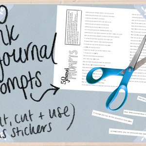 Journal Prompts, Printable Prompt Stickers, Junk Journal Prompts - Etsy