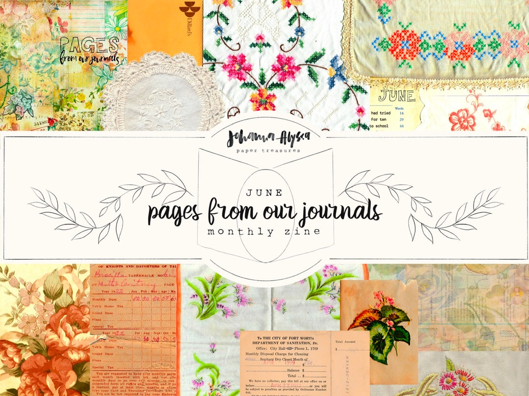 JUNE, Pages From Our Journals Zine, Journalling Zine, Digital Zine ...