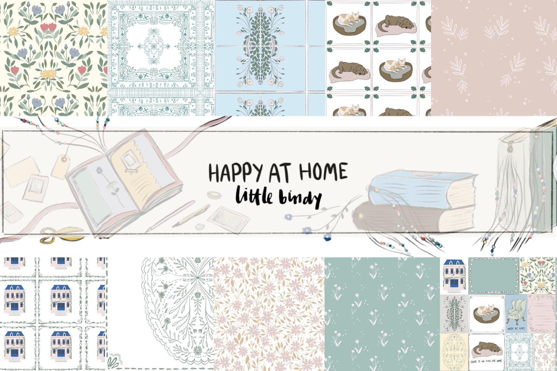 Happy at Home Digital Paper Printable Paper Pack Pack of 10 - Etsy