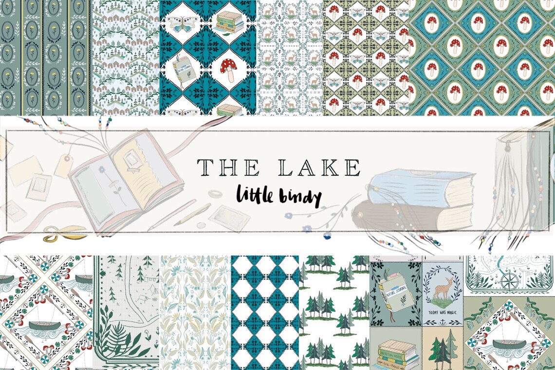 The Lake Digital Scrapbook Paper Printable Paper Pack Pack - Etsy Ireland