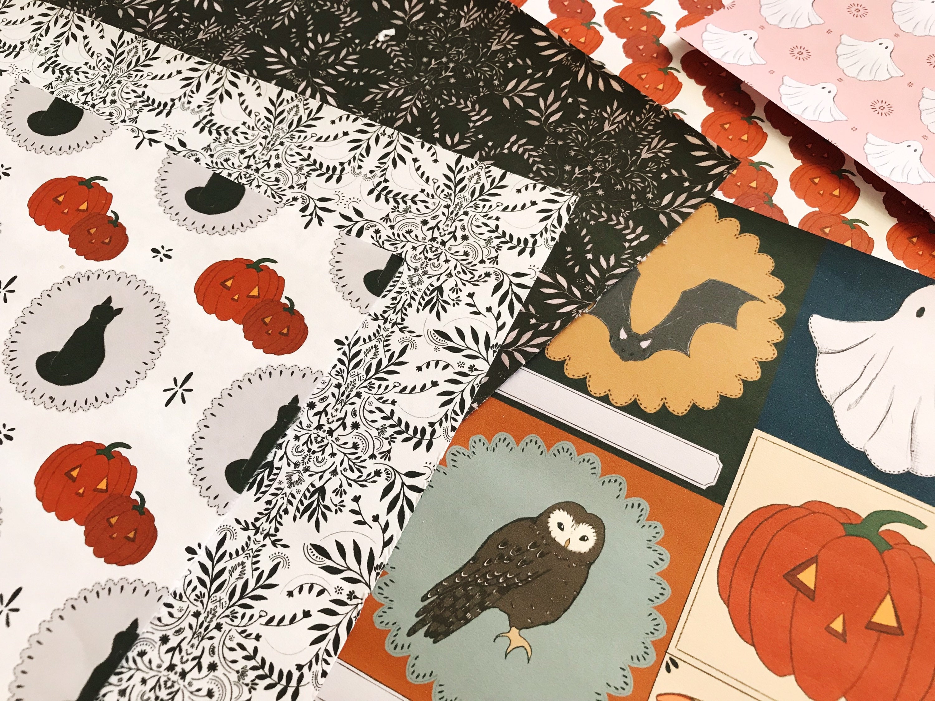 Full Moon, Halloween Digital Paper, Printable Paper Pack, Pack of 12 - Etsy