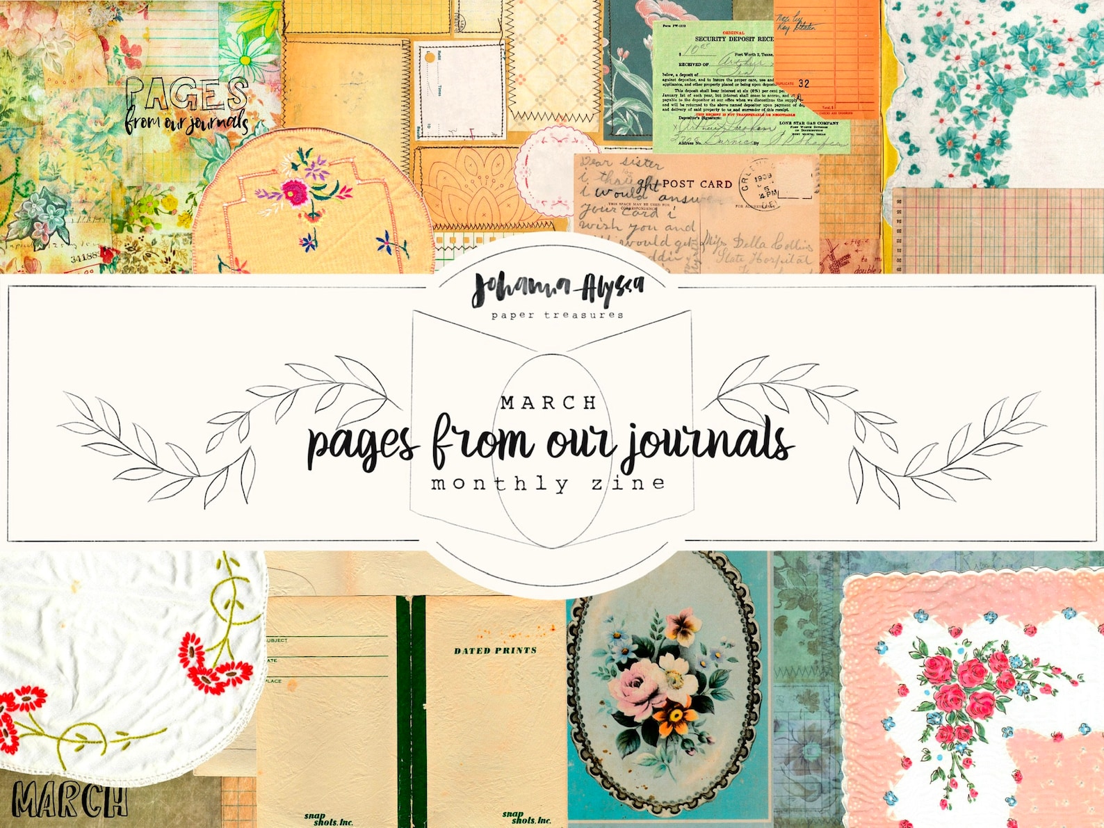 MARCH, Pages From Our Journals Zine, Journalling Zine, Digital Zine ...