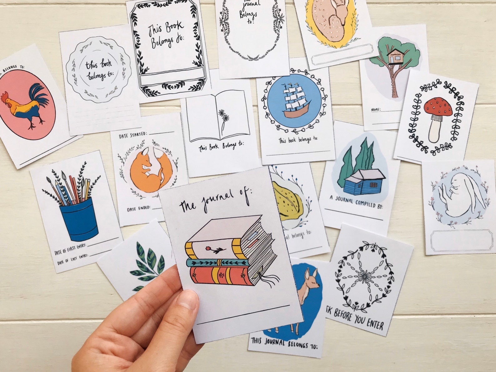 Journal Book Plates Printable Junk Journal Book Plates - Etsy