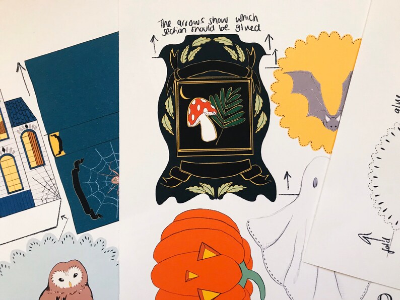 Full Moon Foldouts, Halloween Printables, Journal Ephemera, Printable ...