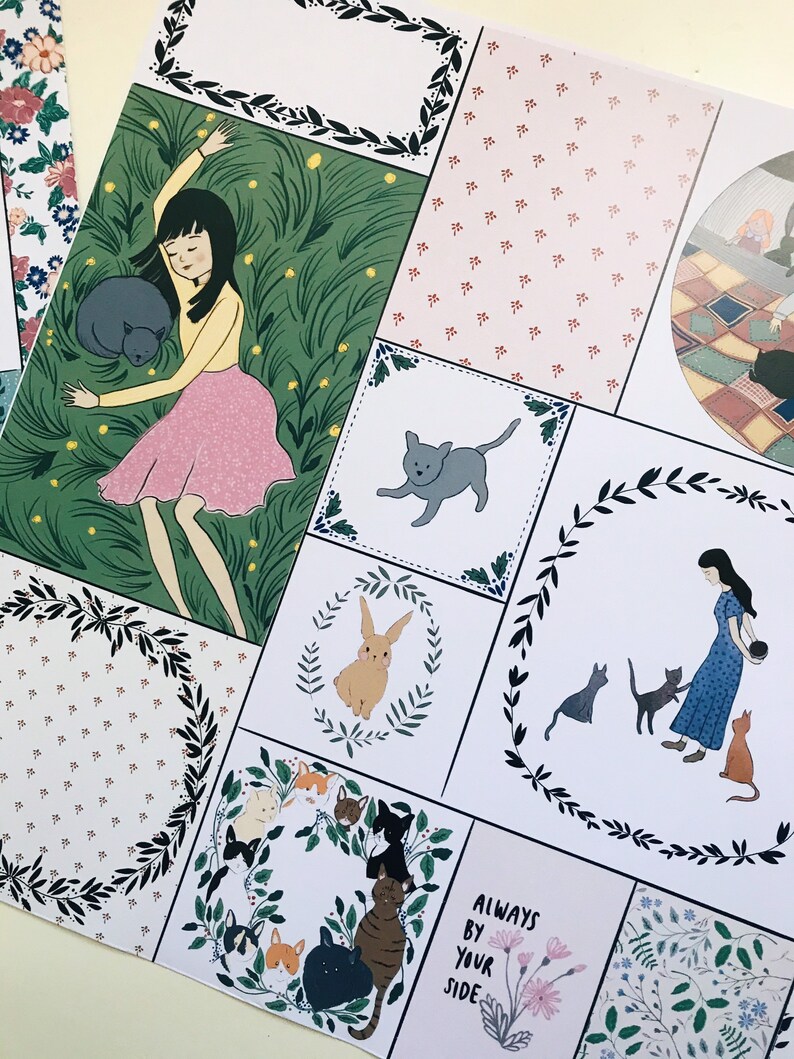 Furry Friends Animals Pets Paper Pack Dog and Cats - Etsy