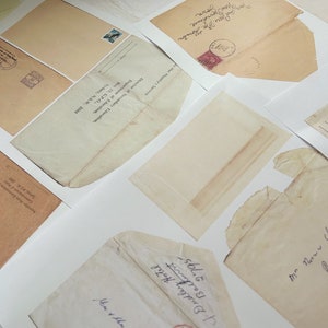 Set of 14 Vintage Envelopes, Junk Journal Ephemera, Vintage Used ...