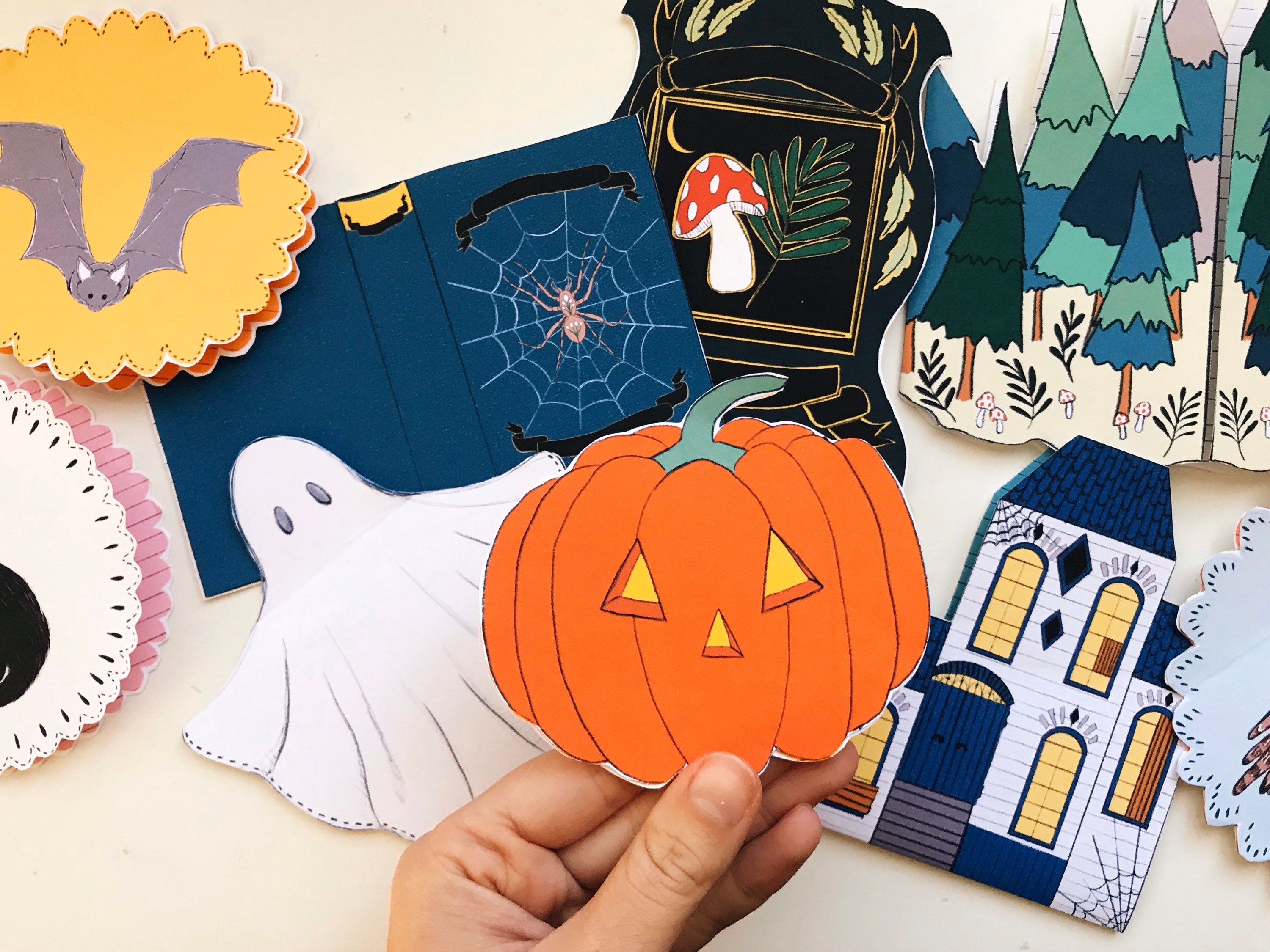 Full Moon Foldouts, Halloween Printables, Journal Ephemera, Printable ...