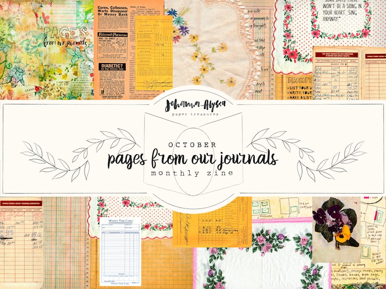 OCTOBER Pages From Our Journals Journalling Zine Digital - Etsy