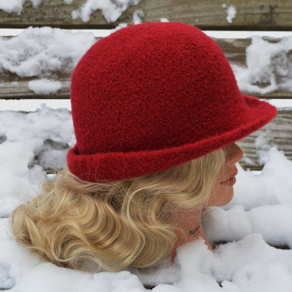 Red Felt Hat - Etsy