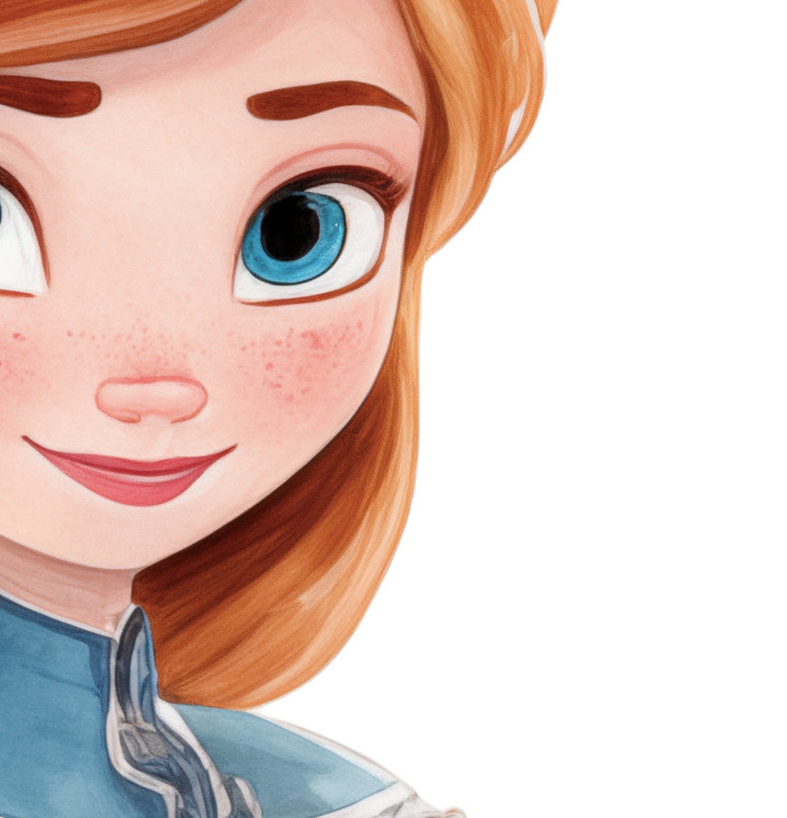 Frozen Ice Princess Watercolor Clipart, Frozen Clipart, Elsa Anna Girl ...