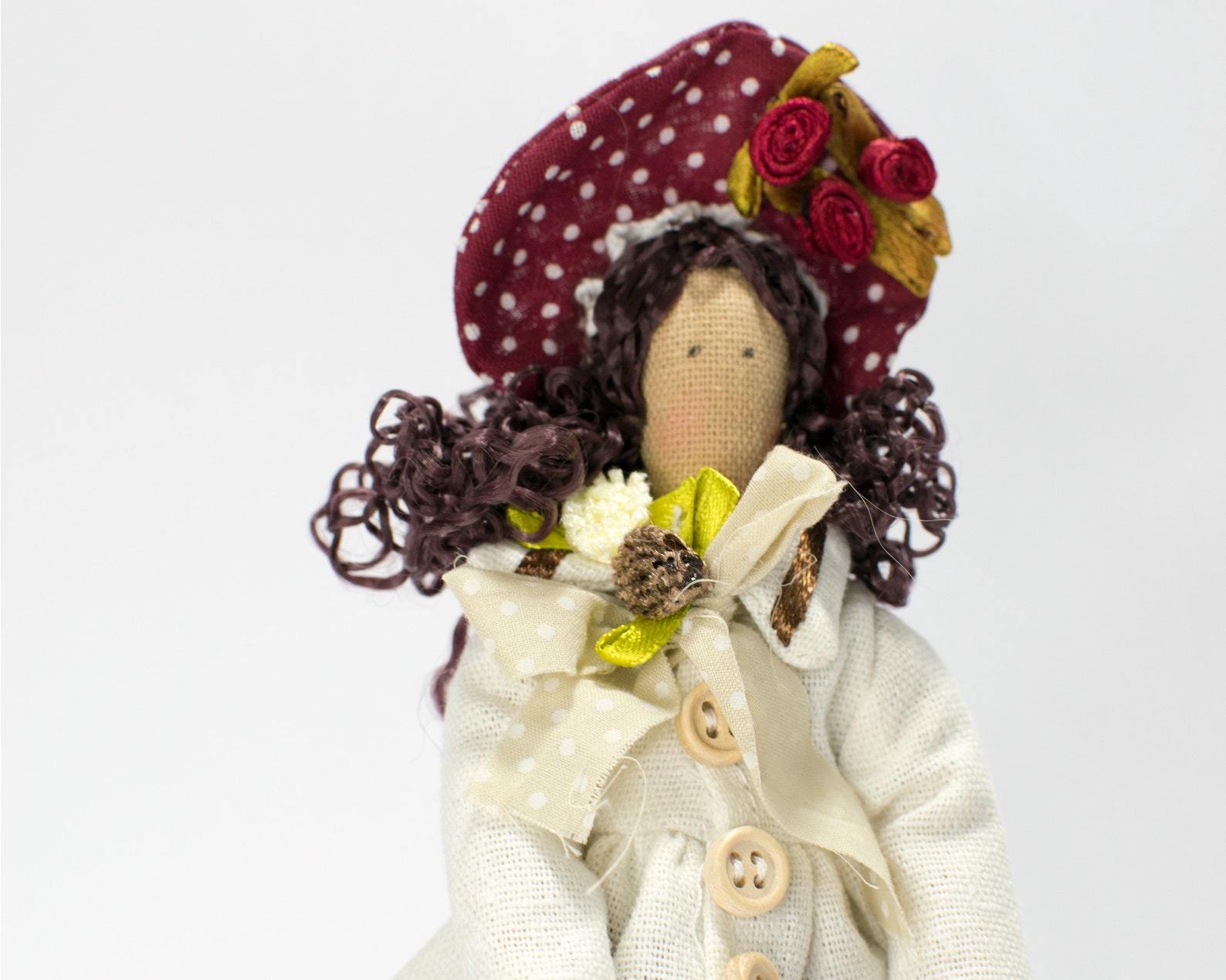 Tilda Red Hat Handmade Signature Fabric Doll - Etsy