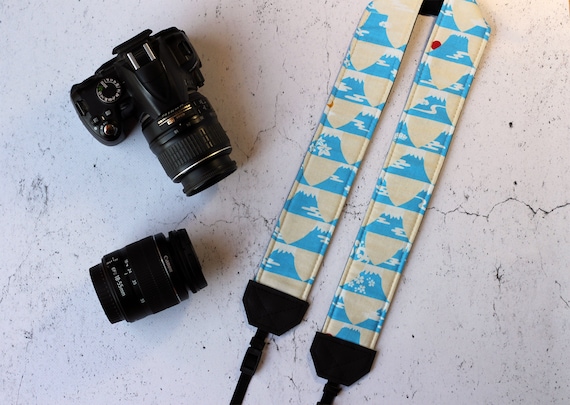 Mount Fuji Japanese Cotton Camera Strap. Padded Reflex Camera | Etsy