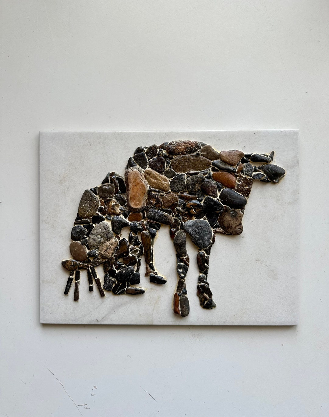 Milking a Cow. Pebble Mosaics. Pebble Art. - Etsy