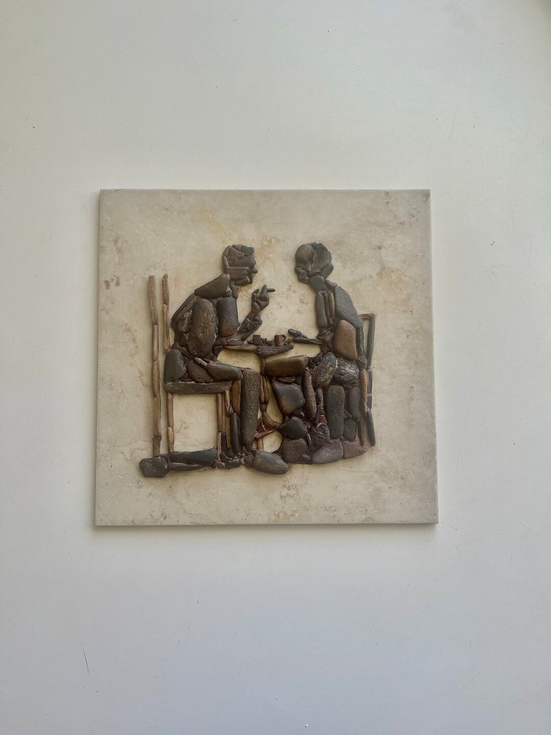 In the Cafe. Pebble Mosaics. Pebble Art. - Etsy