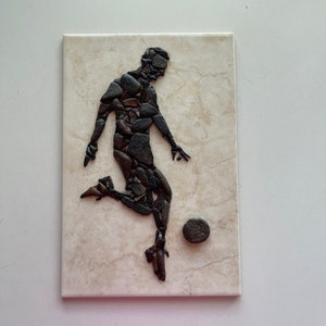 Pebble Football Art - Etsy