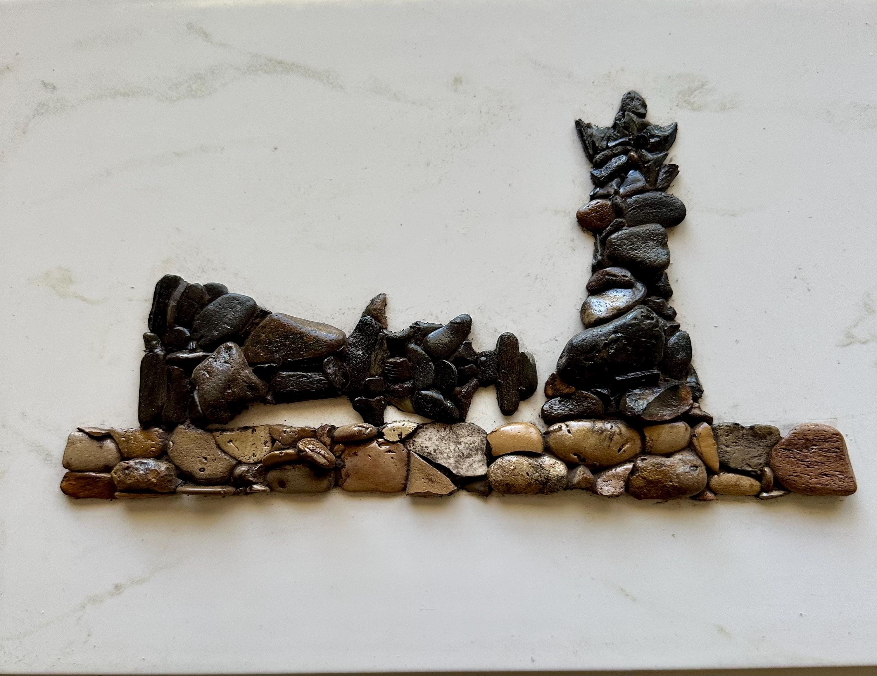 Chess Figures. Pebble Mosaics. Pebble Art. - Etsy