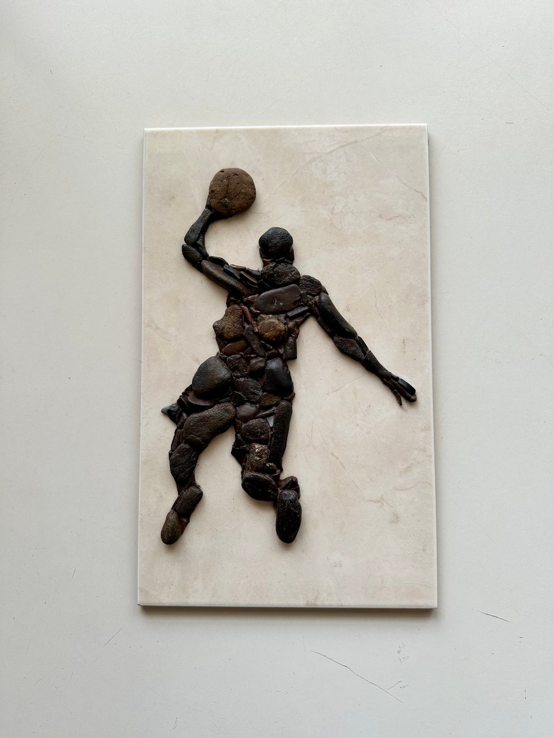 Basketball Player. Pebble Mosaics. Pebble Art. - Etsy