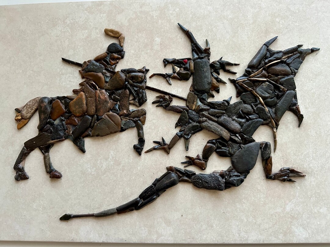 Saint George Slaying a Dragon. Pebble Mosaics. Pebble Art. - Etsy
