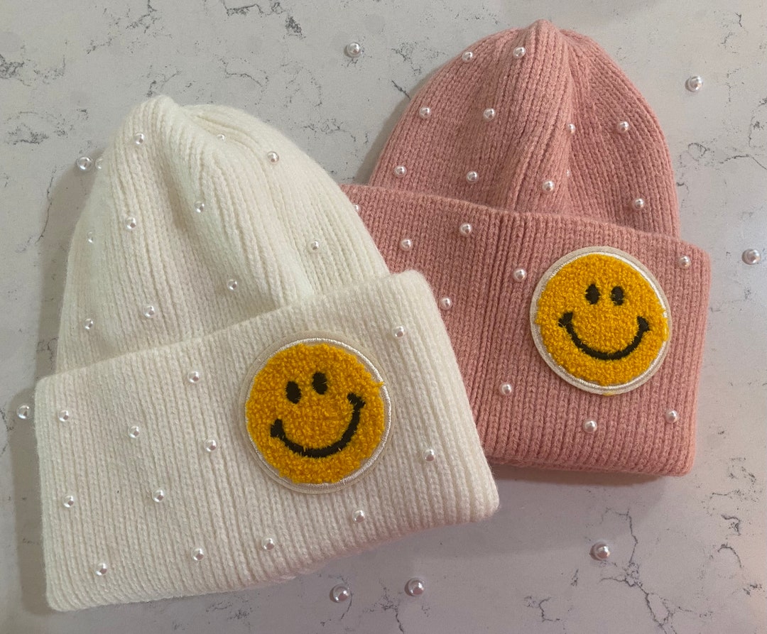 Smiley Face Beanies for Kiddos and Adults - Etsy