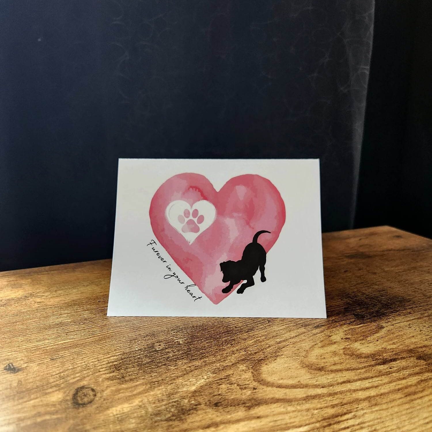 Dog Memorial Card, Forever in Your Heart, Loss of Dog Card, Dog ...