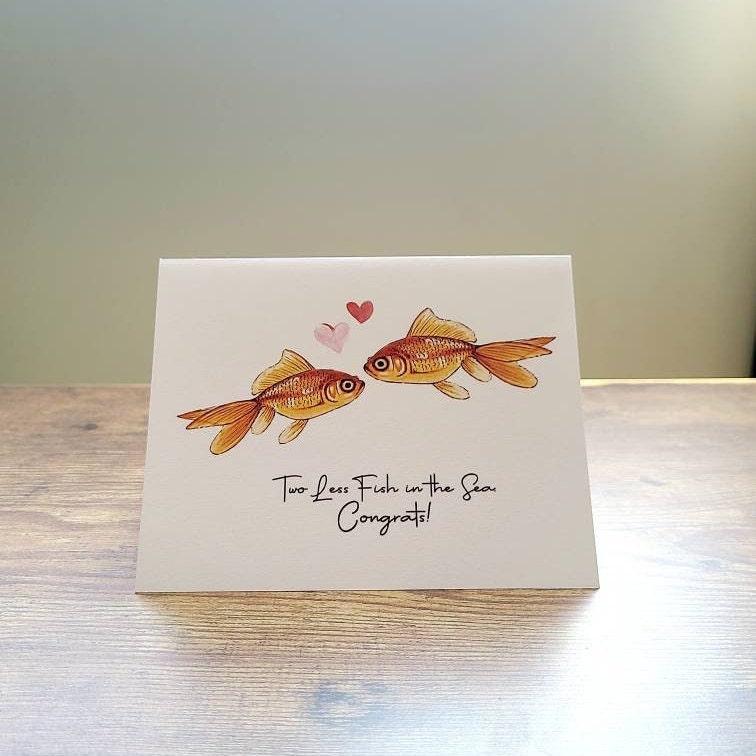 Two Less Fish in the Sea Card, Congratulations on Your Wedding Card ...