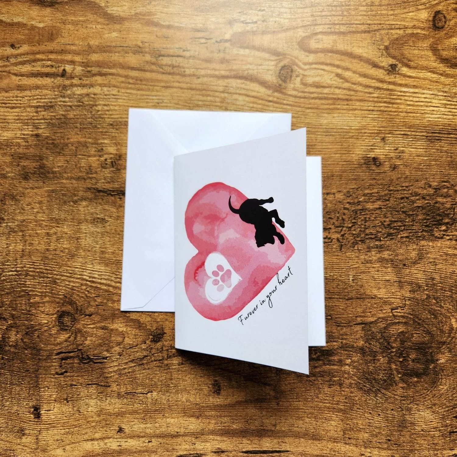 Dog Memorial Card, Forever in Your Heart, Loss of Dog Card, Dog ...