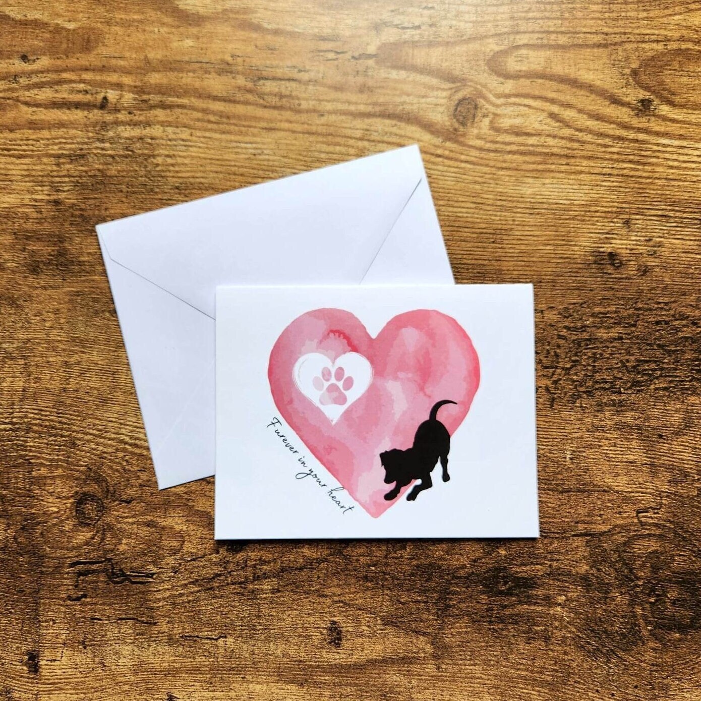 Dog Memorial Card, Forever in Your Heart, Loss of Dog Card, Dog ...