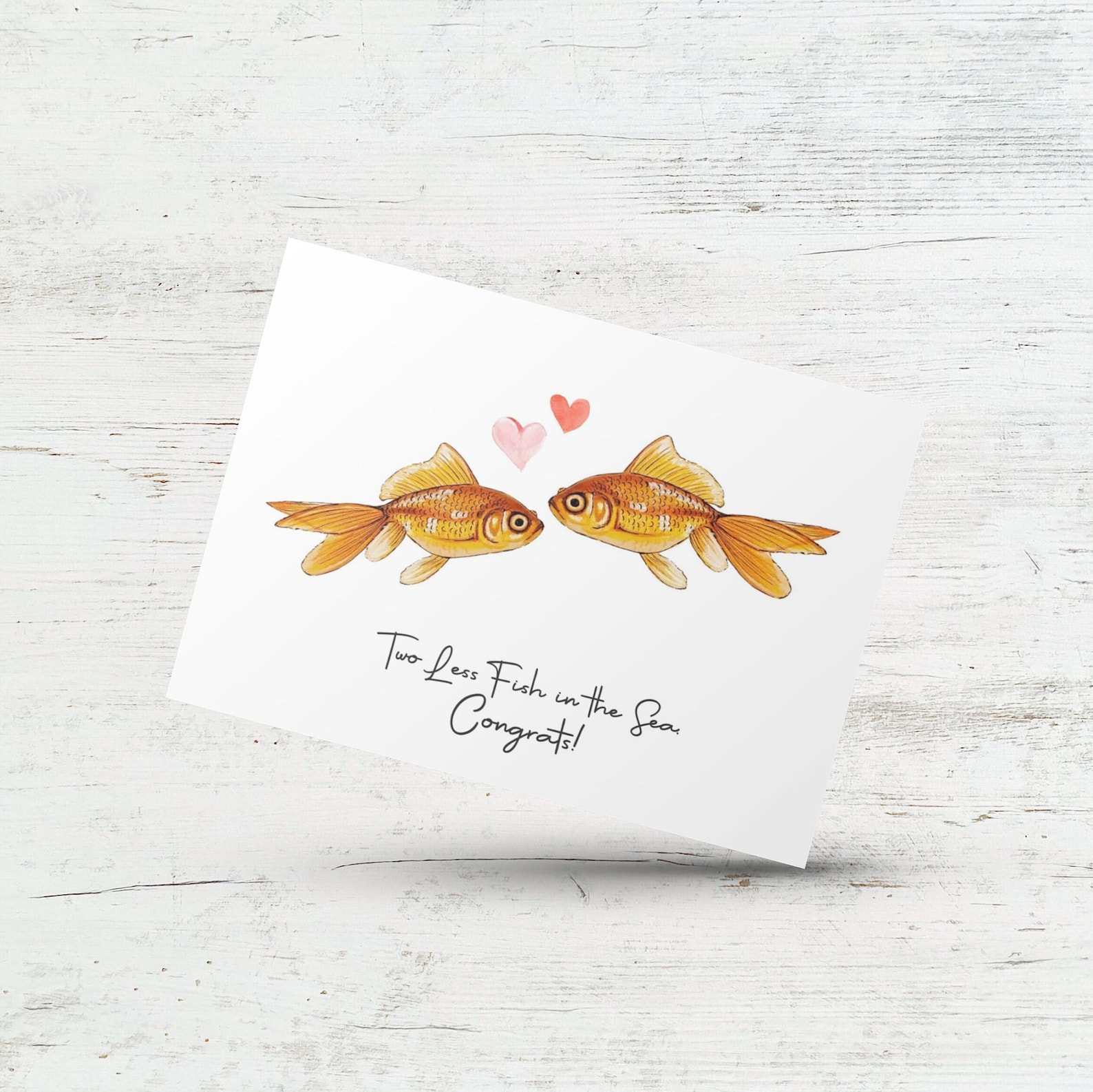 Two Less Fish in the Sea Card, Congratulations on Your Wedding Card ...