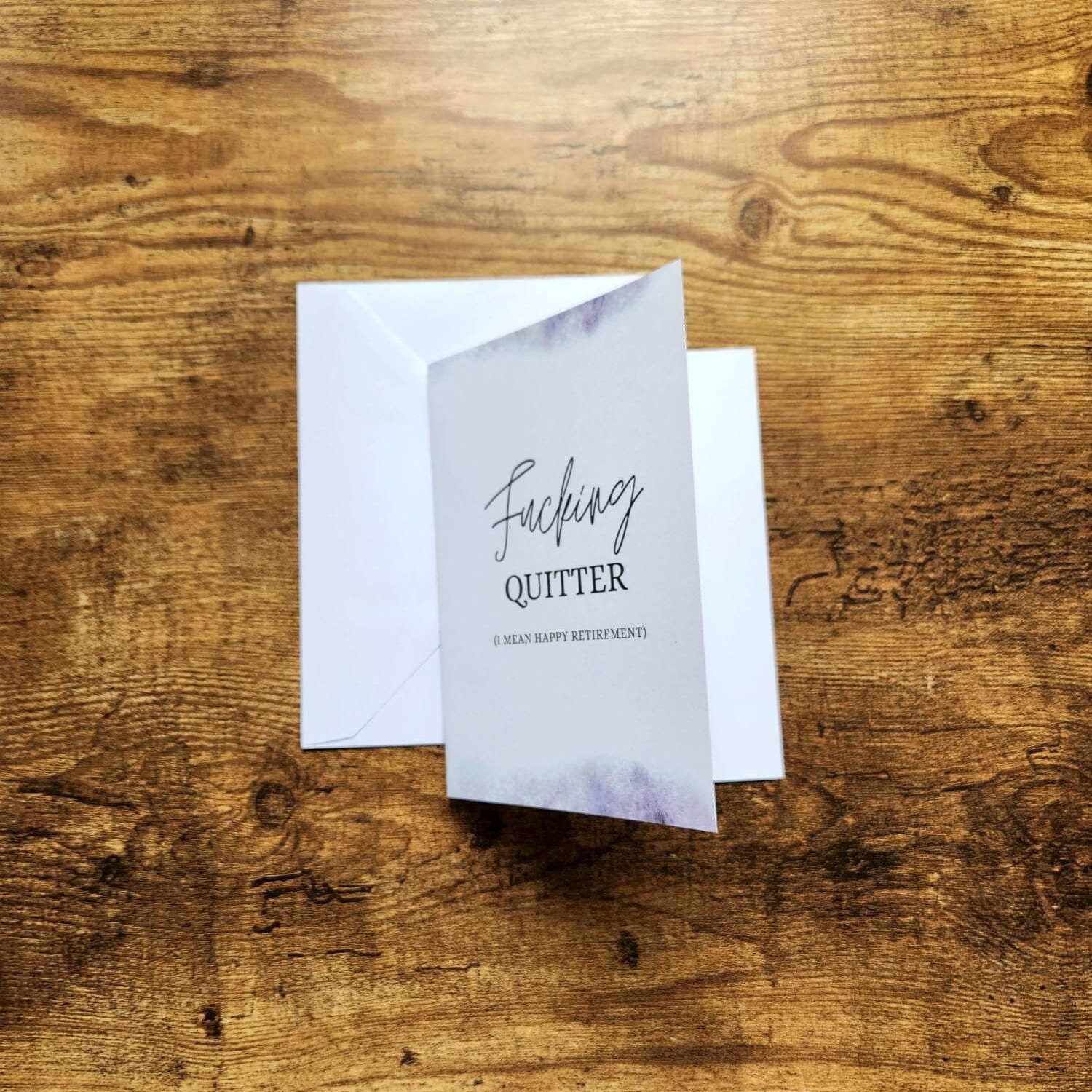 Fucking Quitter Card, Happy Retirement Card, Funny Retirement Card ...