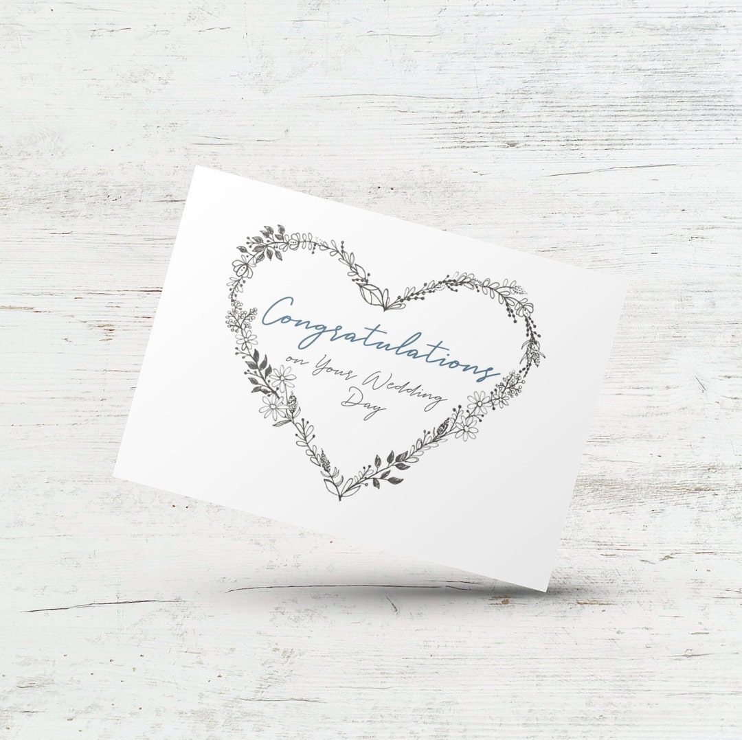 Congratulations on Your Wedding Day Card, Newlywed Wedding Card for ...