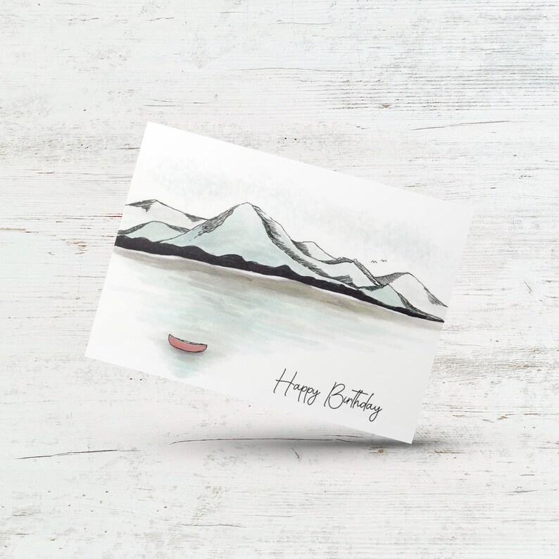 Happy Birthday Card, Adventure Birthday Card, Mountain Birthday Card ...