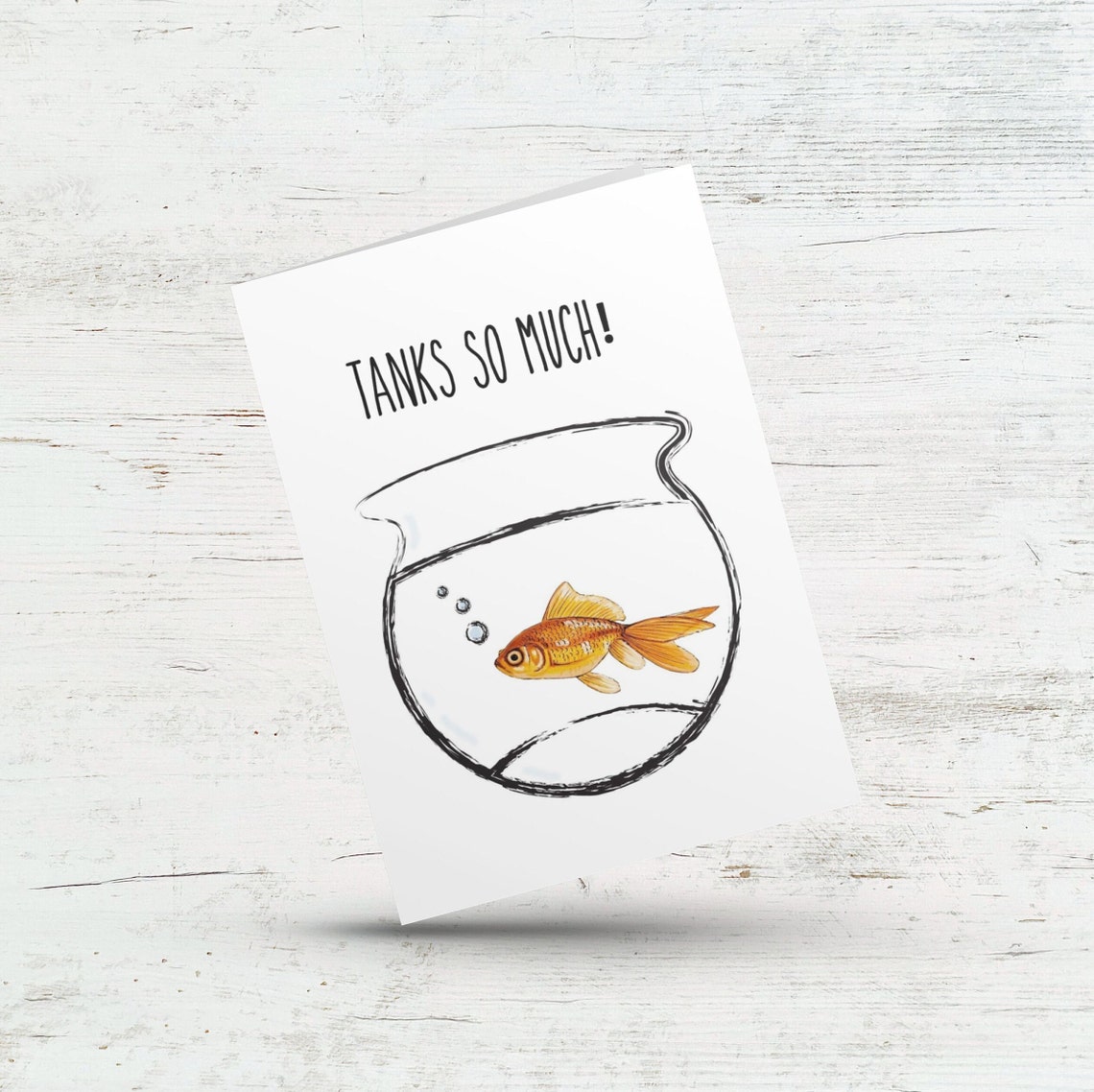 Thank You so Much Card, Funny Fish Pun Appreciation Card, Fish Lover ...