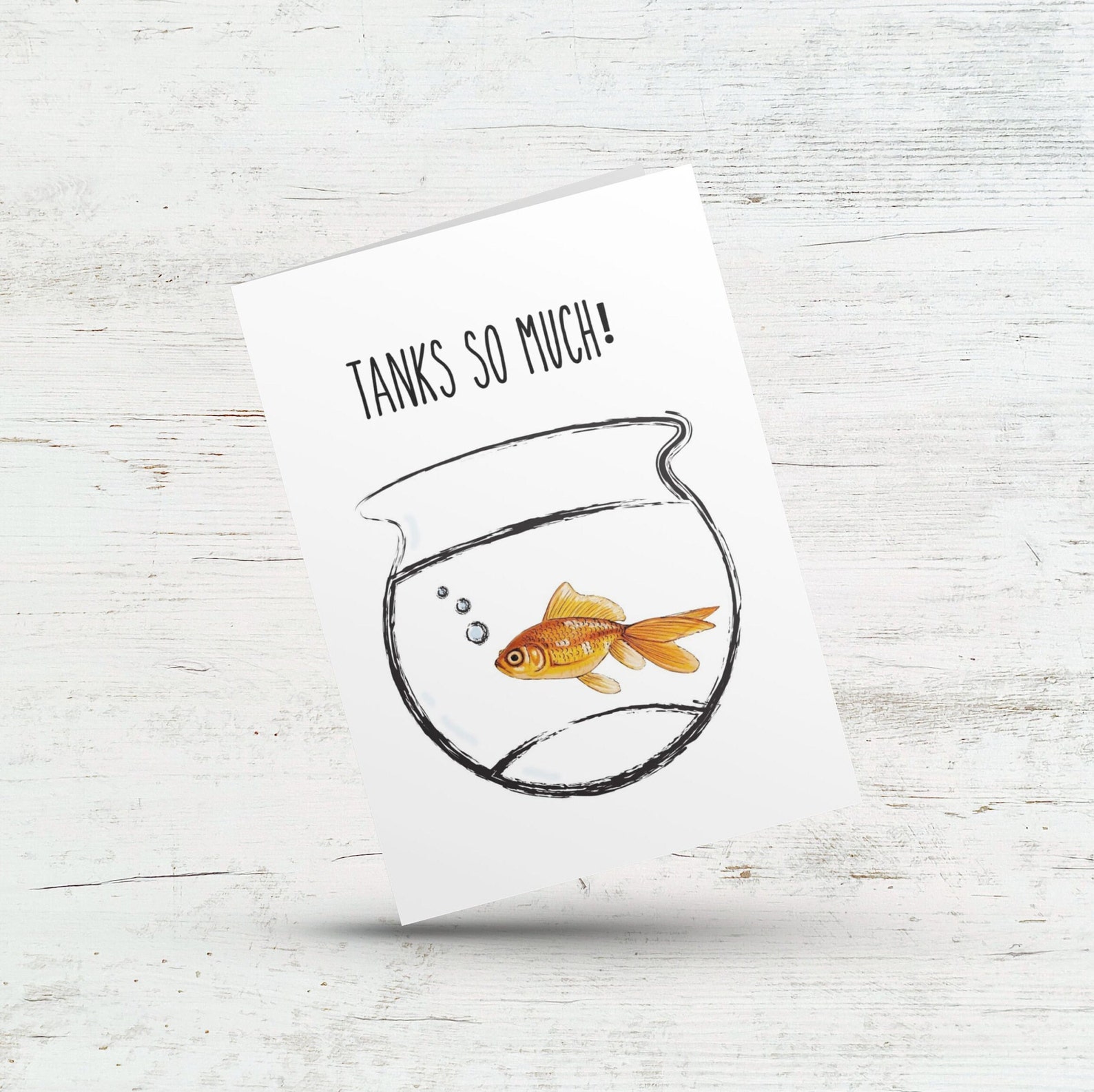 Thank You so Much Card, Funny Fish Pun Appreciation Card, Fish Lover Card, Grateful Card, Huge ...