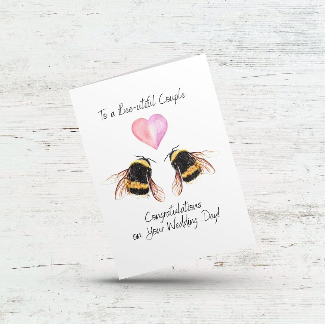 To a Beeutiful Couple, Congratulations on Your Wedding Day Card, Just ...