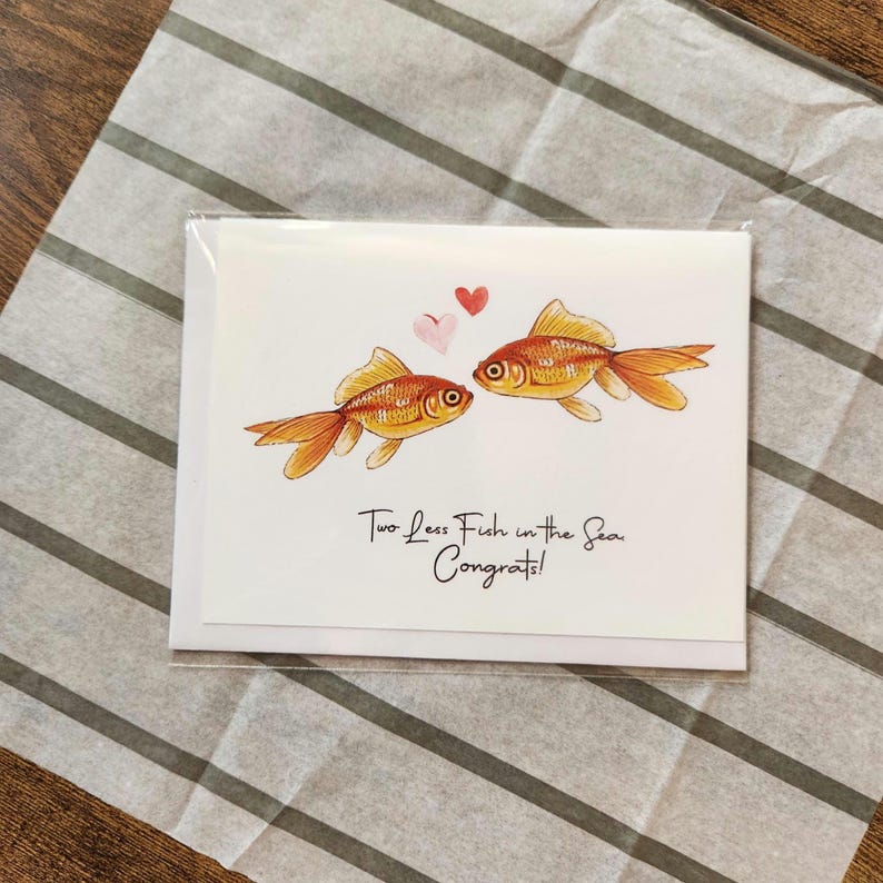 Two Less Fish in the Sea Card, Congratulations on Your Wedding Card ...