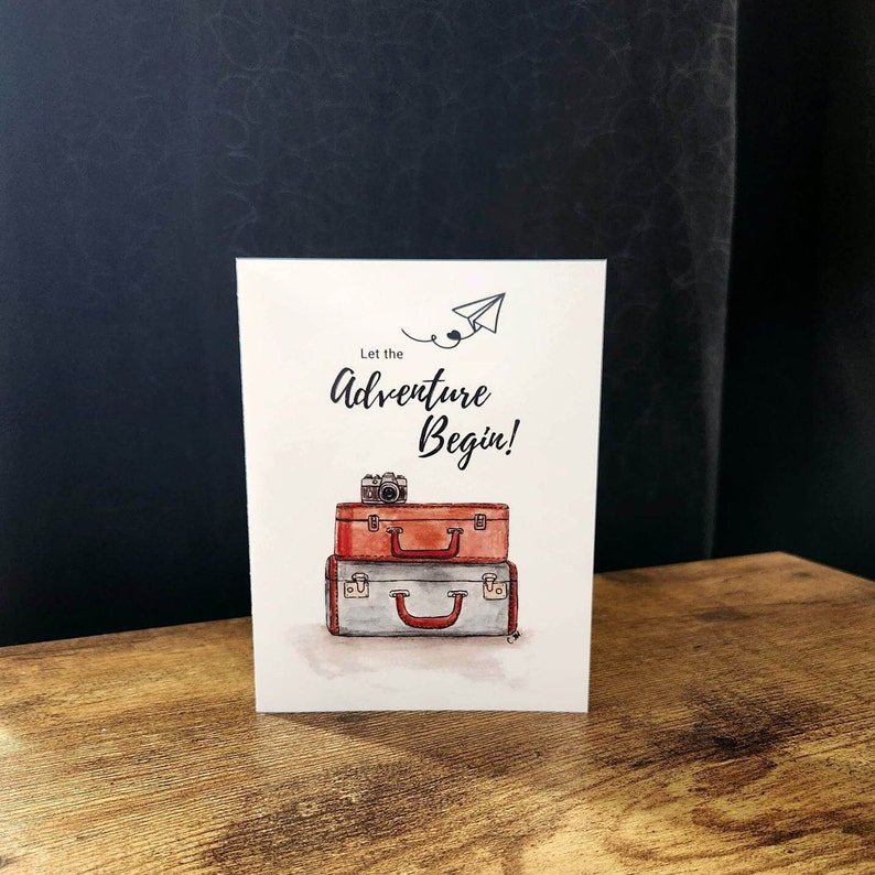 Let the Adventure Begin Card, Congratulations Card, New Adventure Card ...