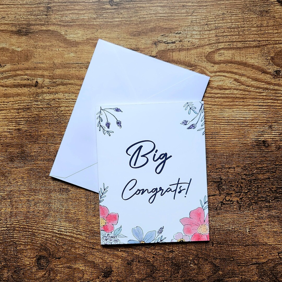 Big Congrats Congratulations Card Committment Ceremony - Etsy