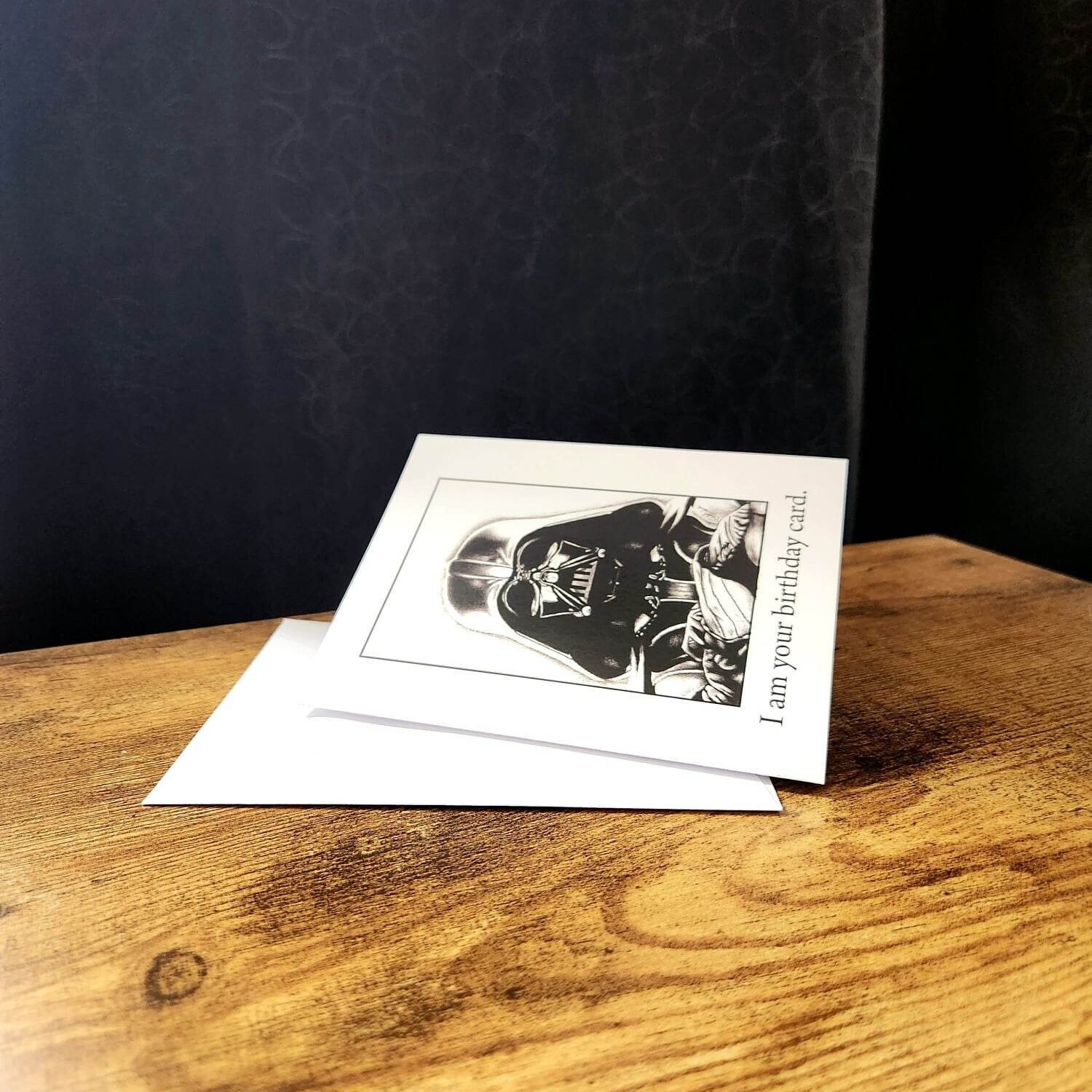I Am Your Birthday Card, Funny Nerdy Vader Birthday Card, Birthday Card ...