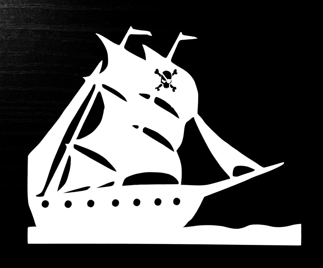 Racing Pirate Ship Car Vinyl Decal/bumper Decal - Etsy