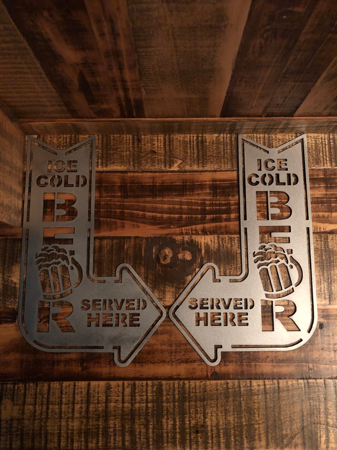 Ice Cold Beer Bar Sign - Etsy