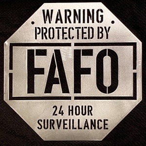 FAFO Security Steel Sign - Etsy
