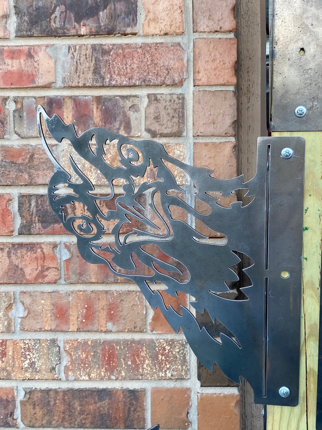 Steel Peek-a-boo Rooster Fence Post Tree Stake Yard Art - Etsy