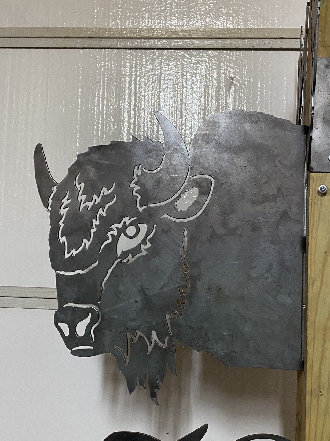 Steel Peek-a-boo Bison Buffalo Fence Post Decoration Yard Art - Etsy