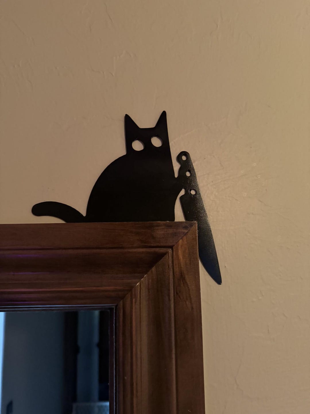Comical Black Murder Kitty Door Moulding Topper - Etsy