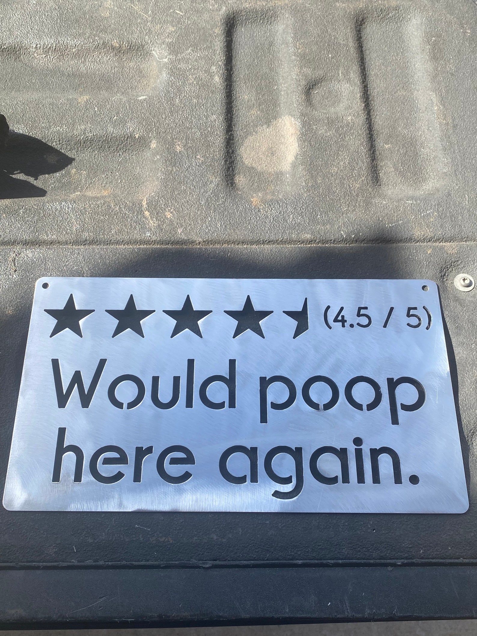 Steel Would poop here again sign | Etsy