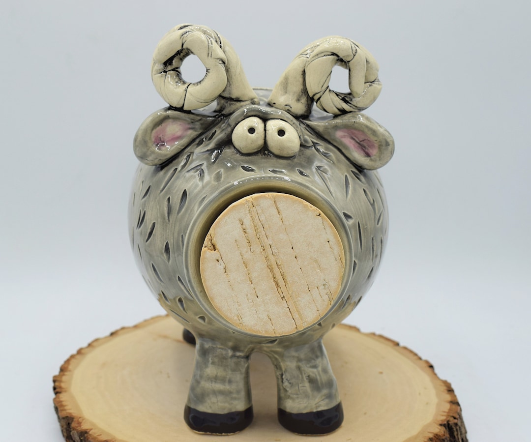Handmade Pottery Ram Bank in Stock and Ready to Ship - Etsy