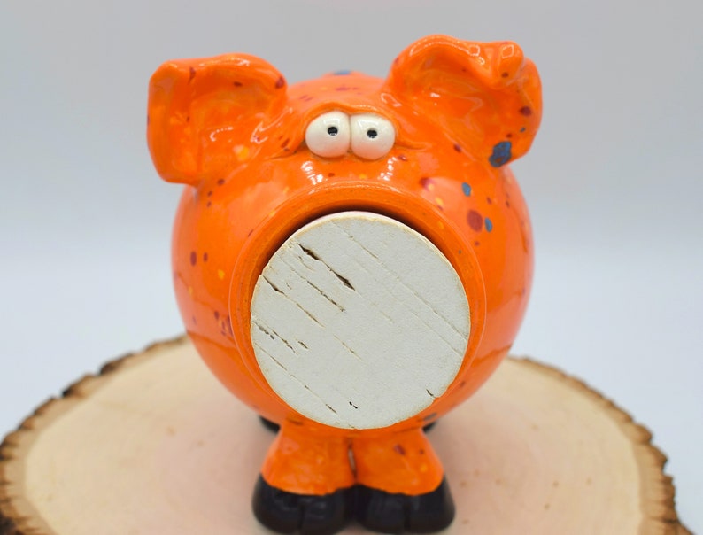 Handmade Pottery Piggy Bank In Stock and Ready to Ship | Etsy
