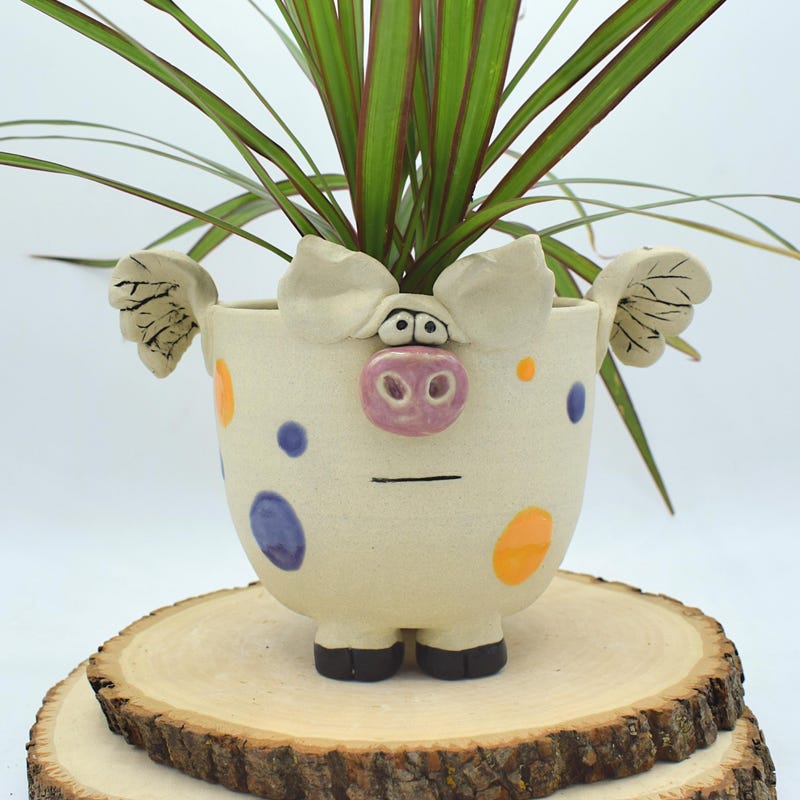Pig Planter - Etsy